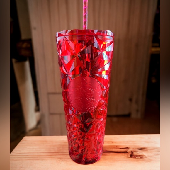 Starbucks | Dining | Starbucks 223 Red Diamond Prism Crystal Holiday ...
